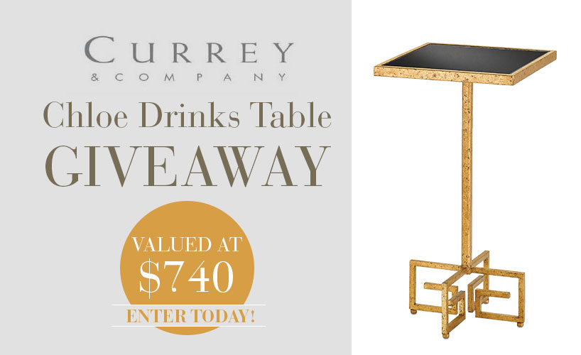 Currey & Co. Chloe Drinks Table Giveaway | Southern Home Magazine